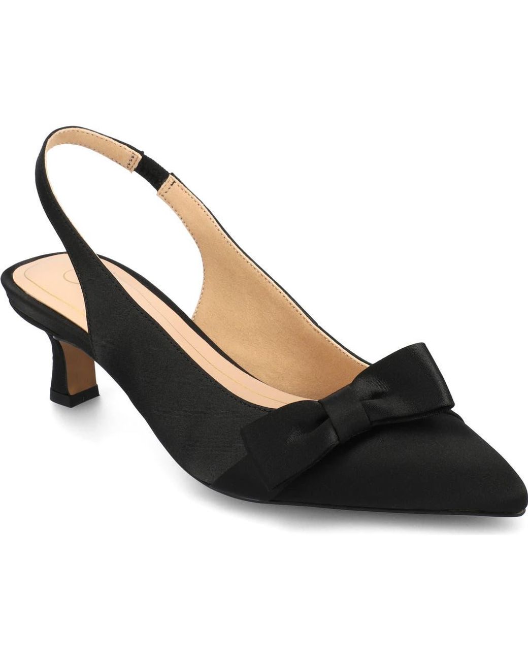 Journee Collection Paloma Slingback Pump in Black | Lyst