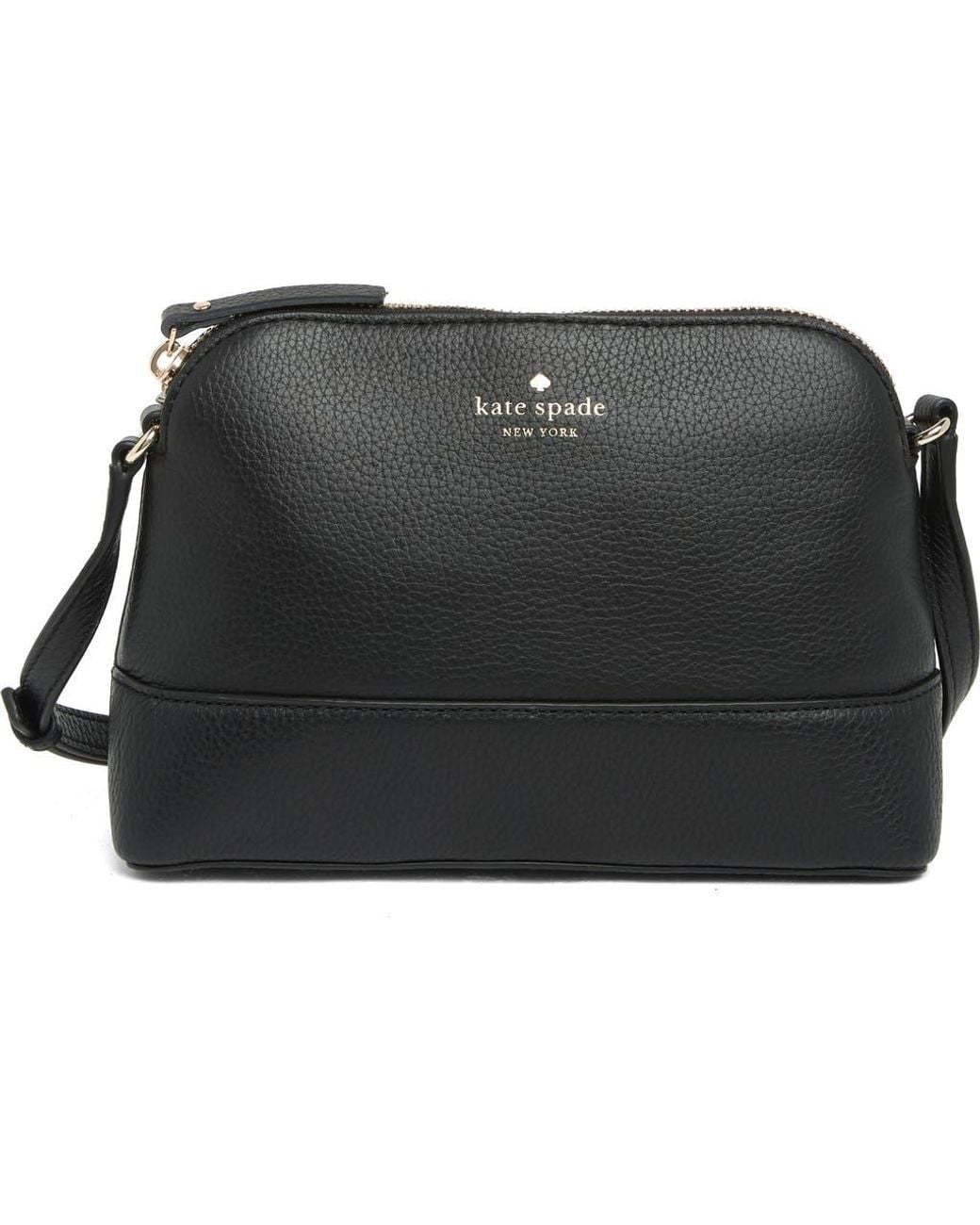 Kate Spade Southport Ave Hannah Leather Crossbody Bag in Black | Lyst