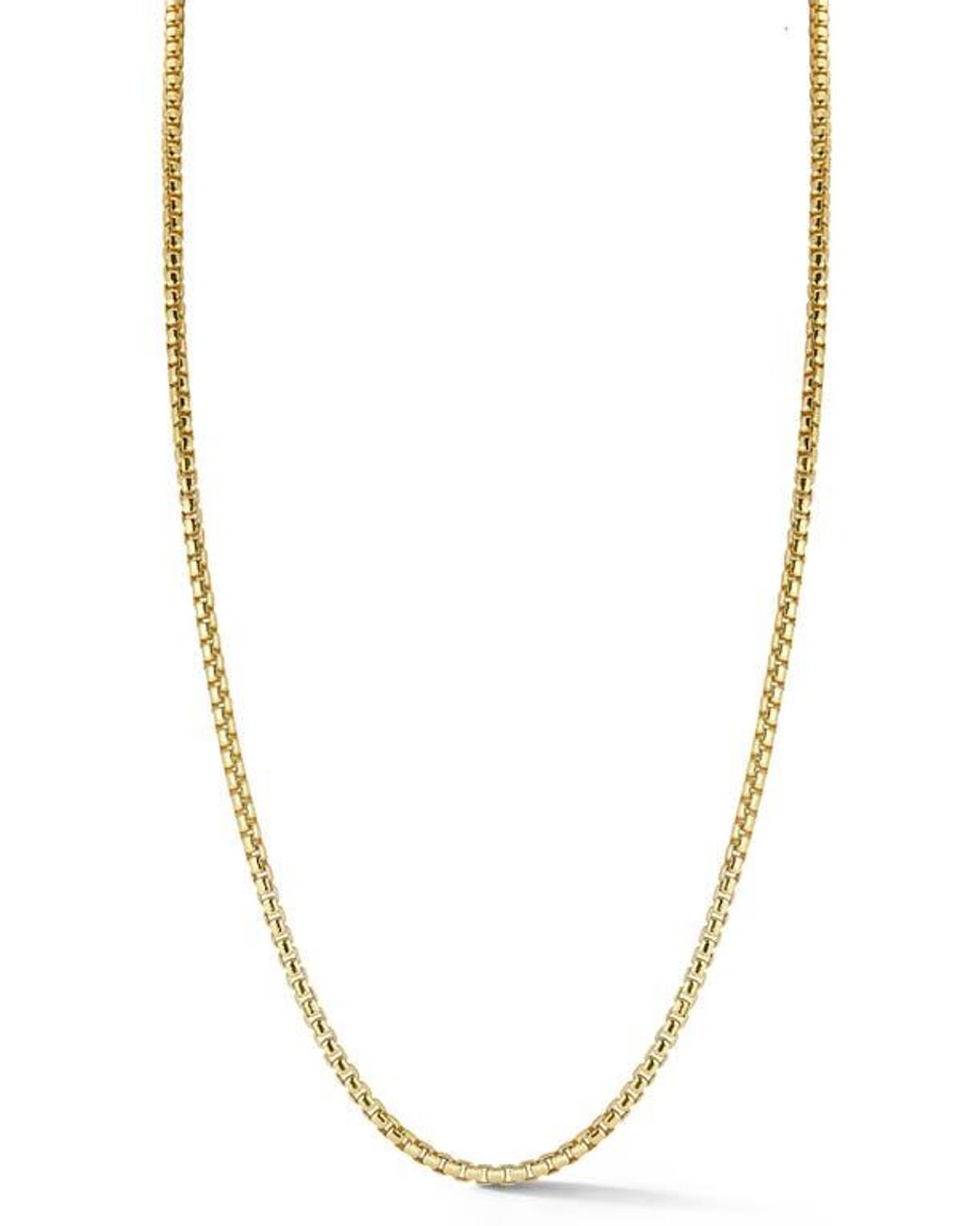 YIELD OF MEN Rounded Box Chain Necklace in Metallic for Men | Lyst