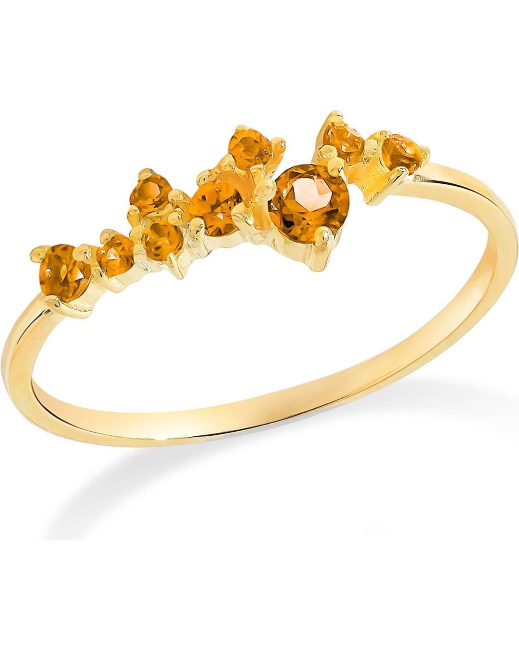 YS GEMS Citrine Stacking Ring in Metallic | Lyst
