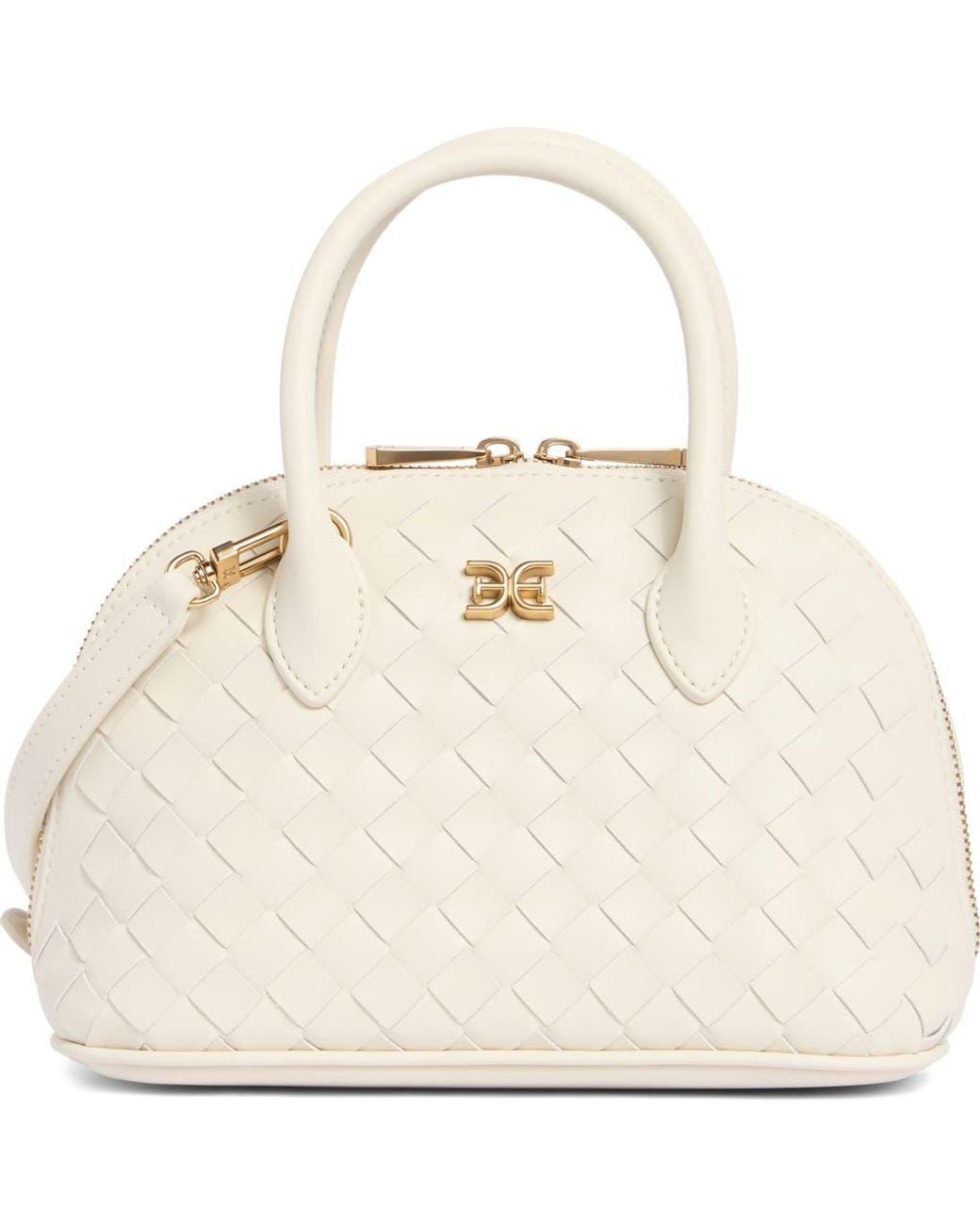 Sam Edelman Margo Mini Woven Satchel Bag in Natural | Lyst