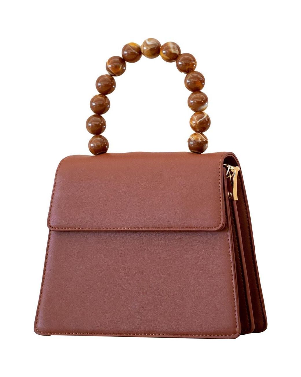 AOTA Tara Beaded Top Handle Crossbody Bag in Red | Lyst