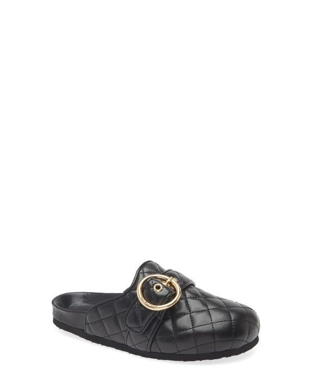 See By Chloé Quilted Buckle Mule in Black | Lyst