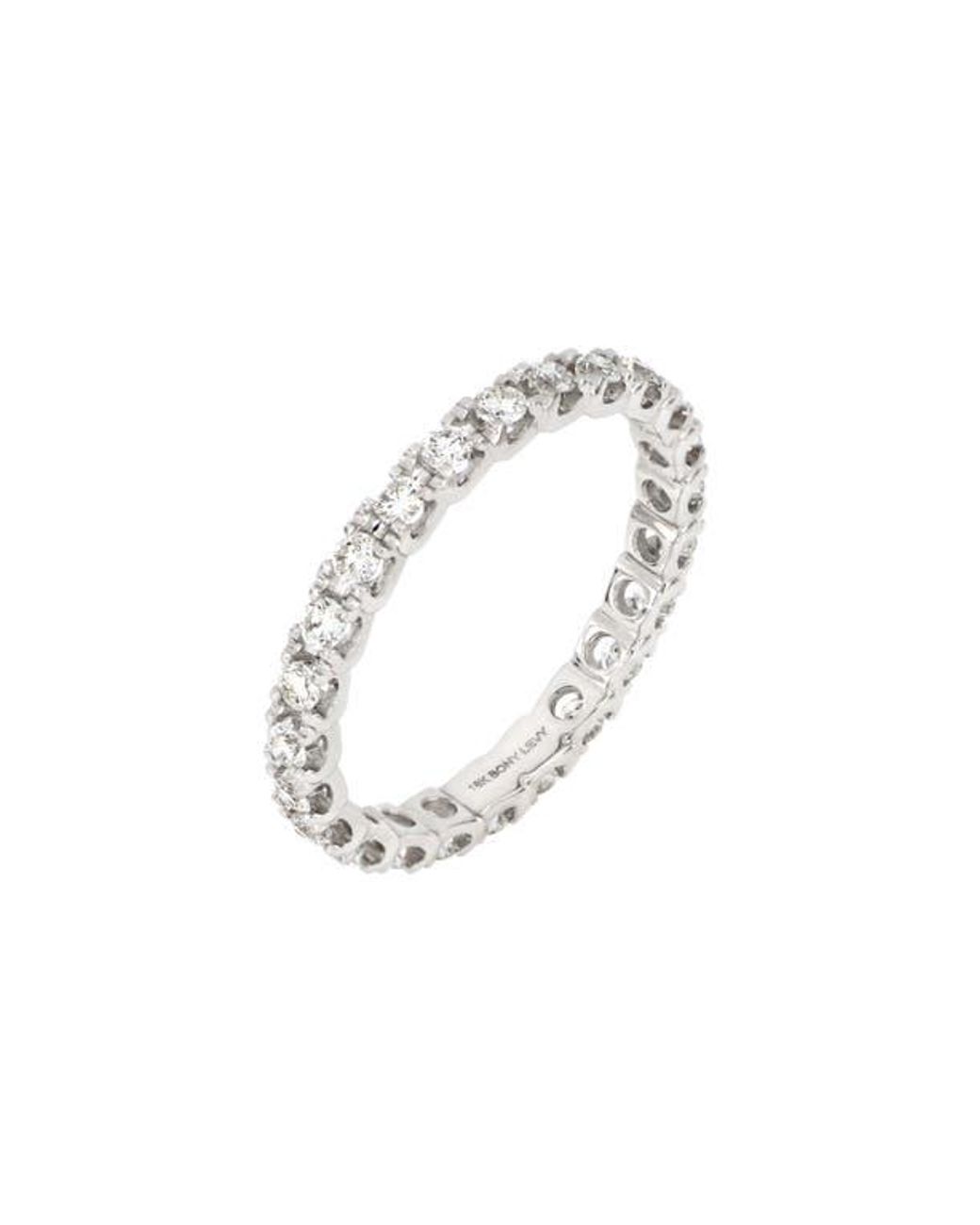 Bony Levy Audrey 18K Diamond Eternity Ring in White | Lyst