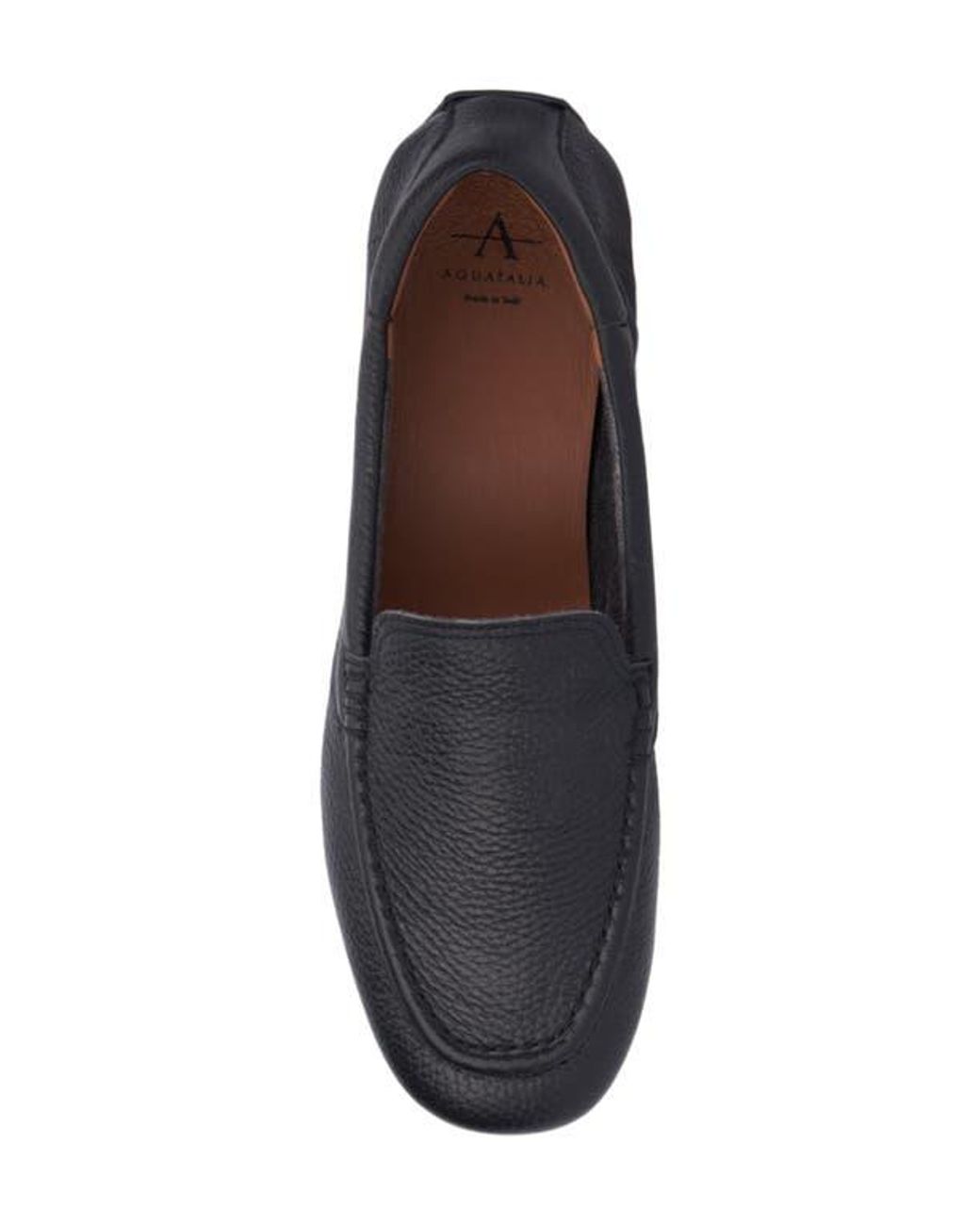 Aquatalia Qaitlin Moc Toe Weatherproof Slip-On Shoe in Blue | Lyst