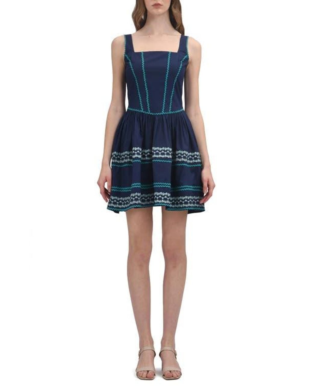 CELINA MOON Midnight Minidress in Blue | Lyst