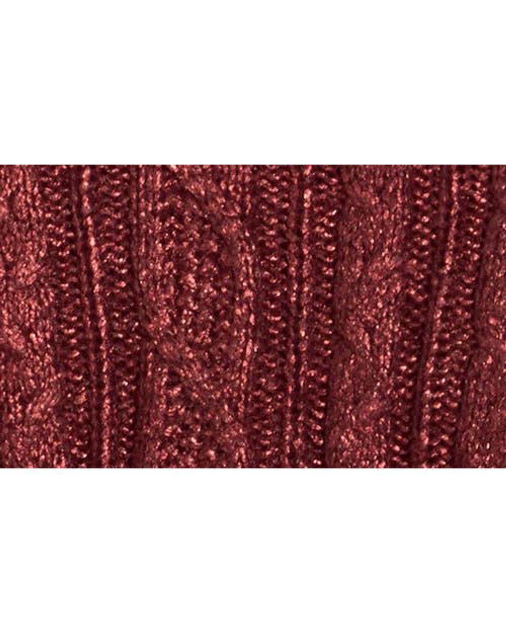 Vigoss Metallic Cable Stitch Sweater in Red | Lyst