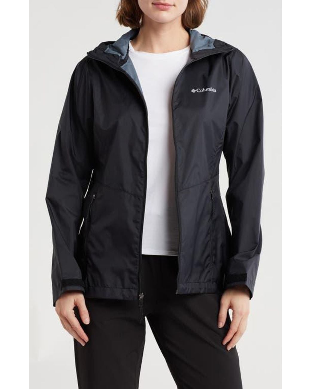 Columbia Sycamore Spring Ii Water Repellent Rain Jacket in Black | Lyst