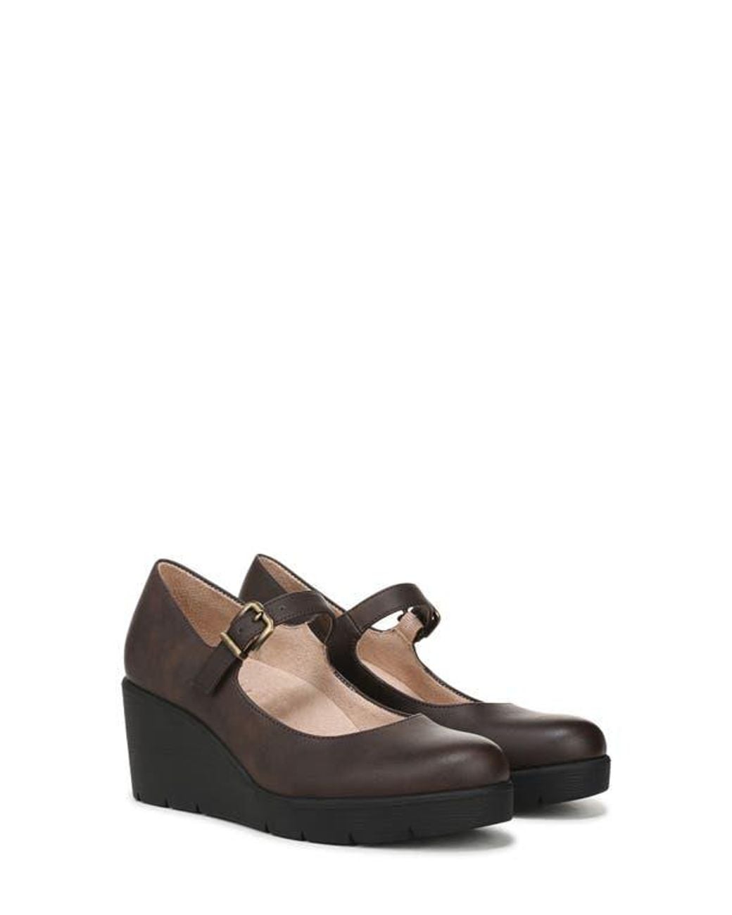 Naturalizer Adore Mary Jane Wedge Pump in Black | Lyst
