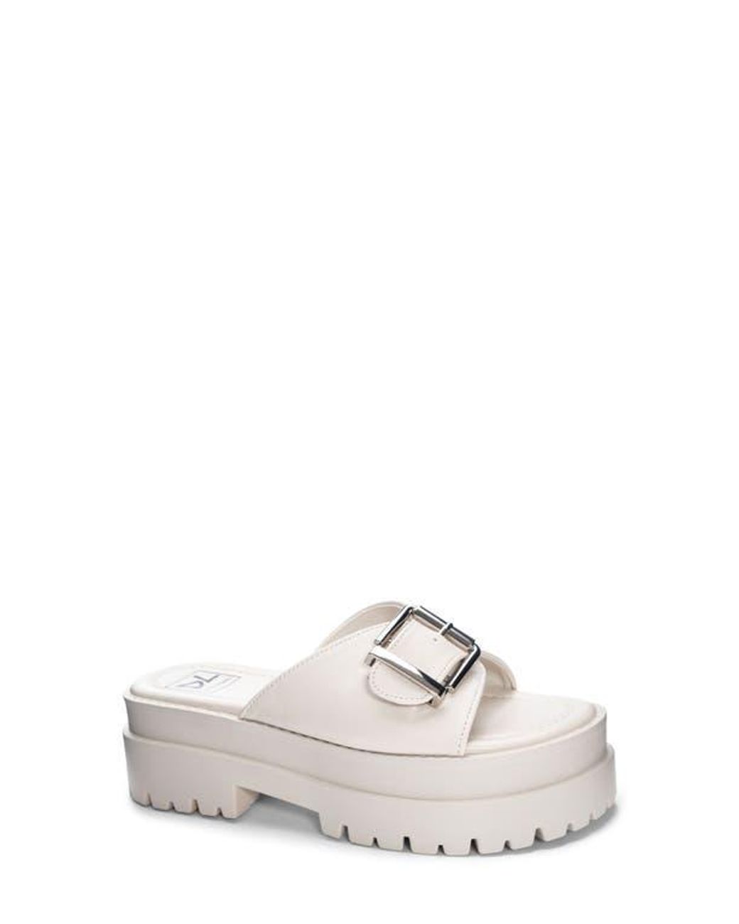 Dirty Laundry Britnee Platform Slide Sandal in White | Lyst