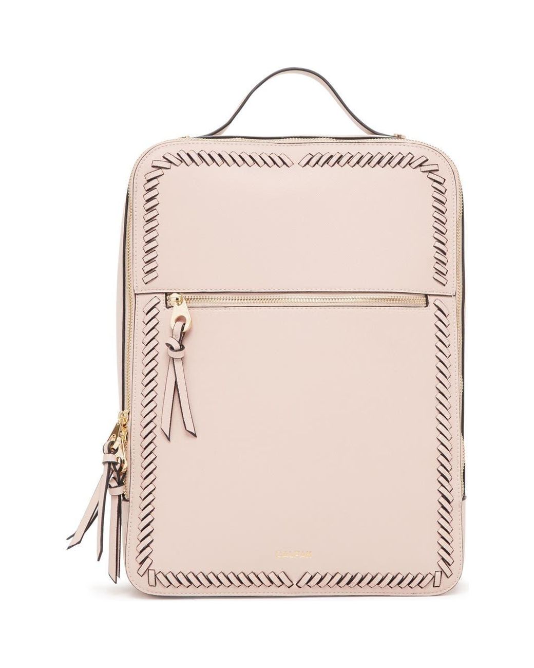 CALPAK Kaya Faux Leather Laptop Backpack in Pink | Lyst