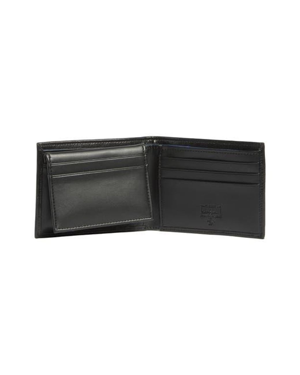 Original Penguin Stitch Crease Leather Bifold Wallet in Black for Men ...