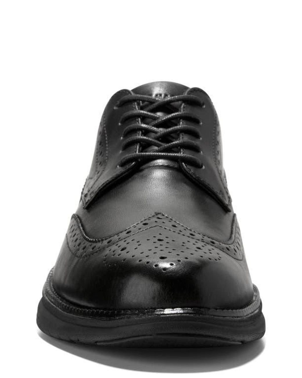 Cole Haan Grand Hurrion Wingtip Derby in Black for Men | Lyst
