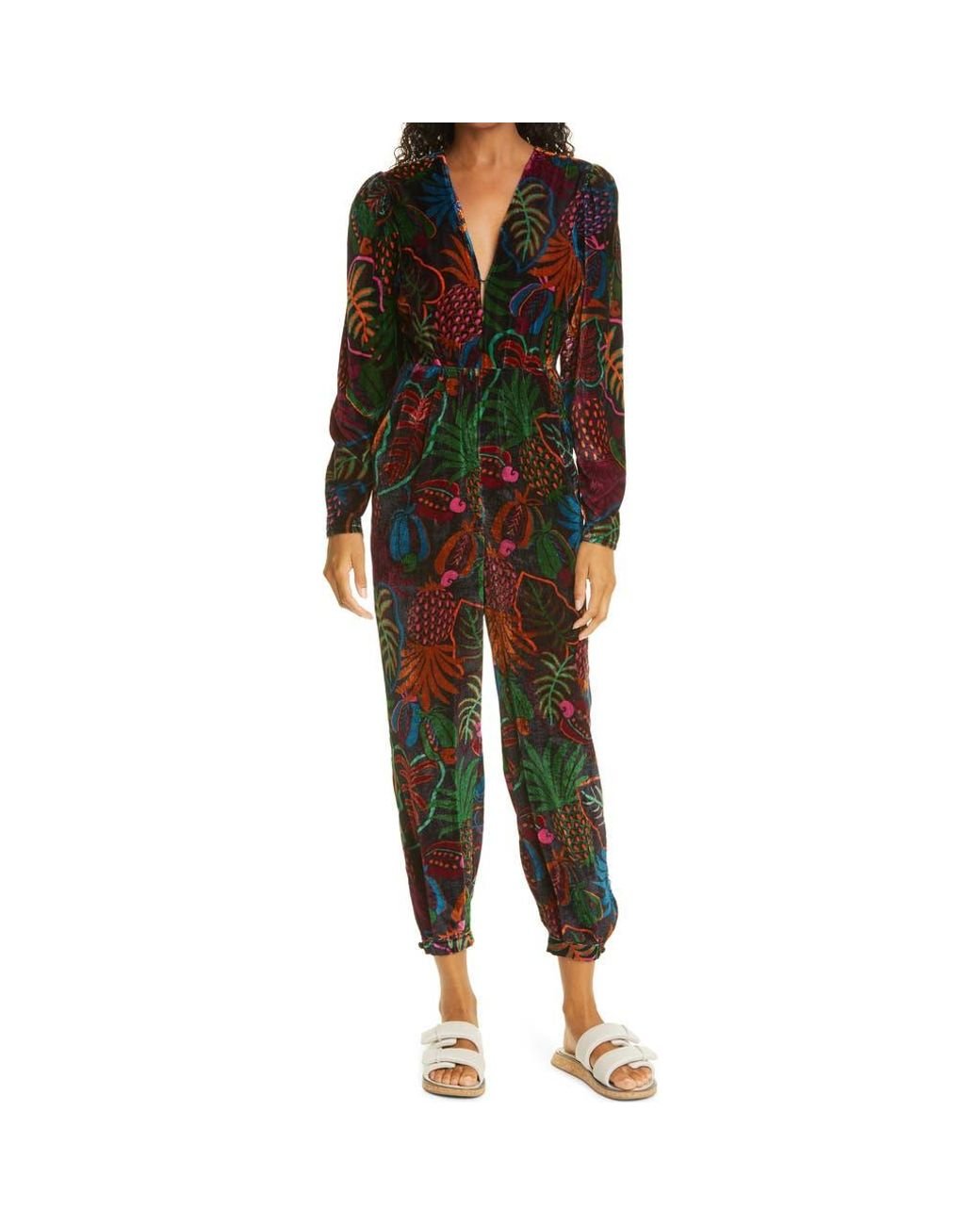 FARM Rio Fruits Dream Jumpsuit in Black | Lyst