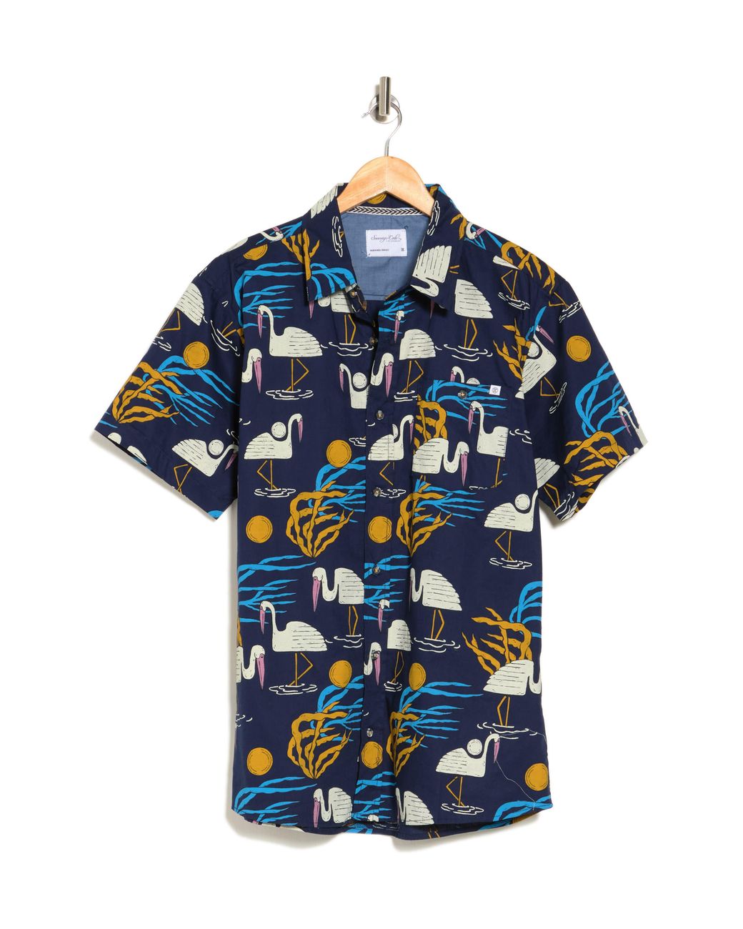 Sovereign Code Frenzy Short Sleeve Button Up Shirt In Blue For Men Lyst