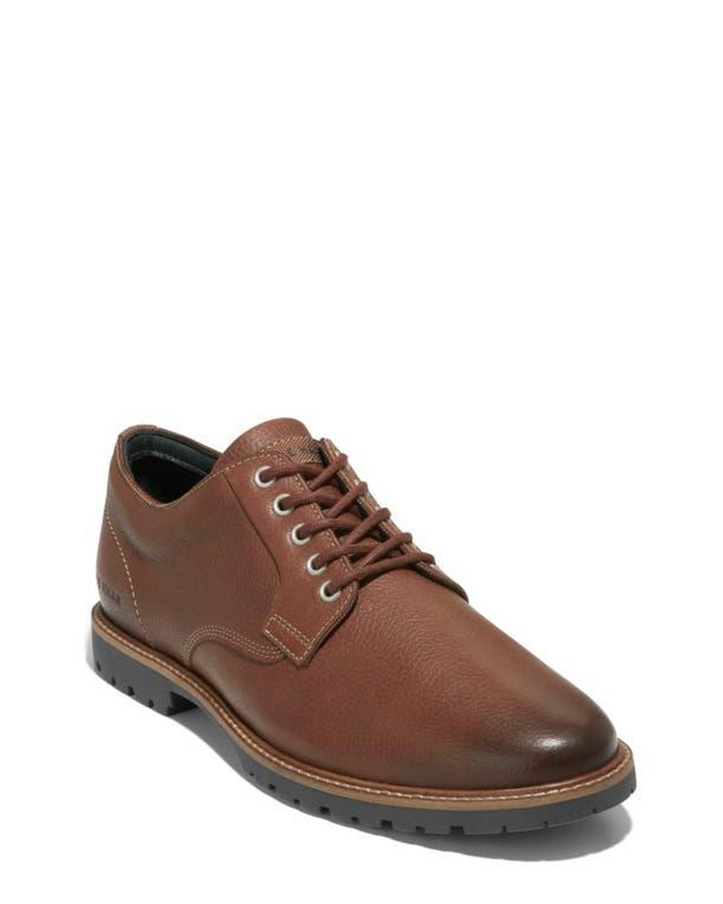 Cole Haan Midland Plain Toe Lug Sole Derby in Brown for Men | Lyst
