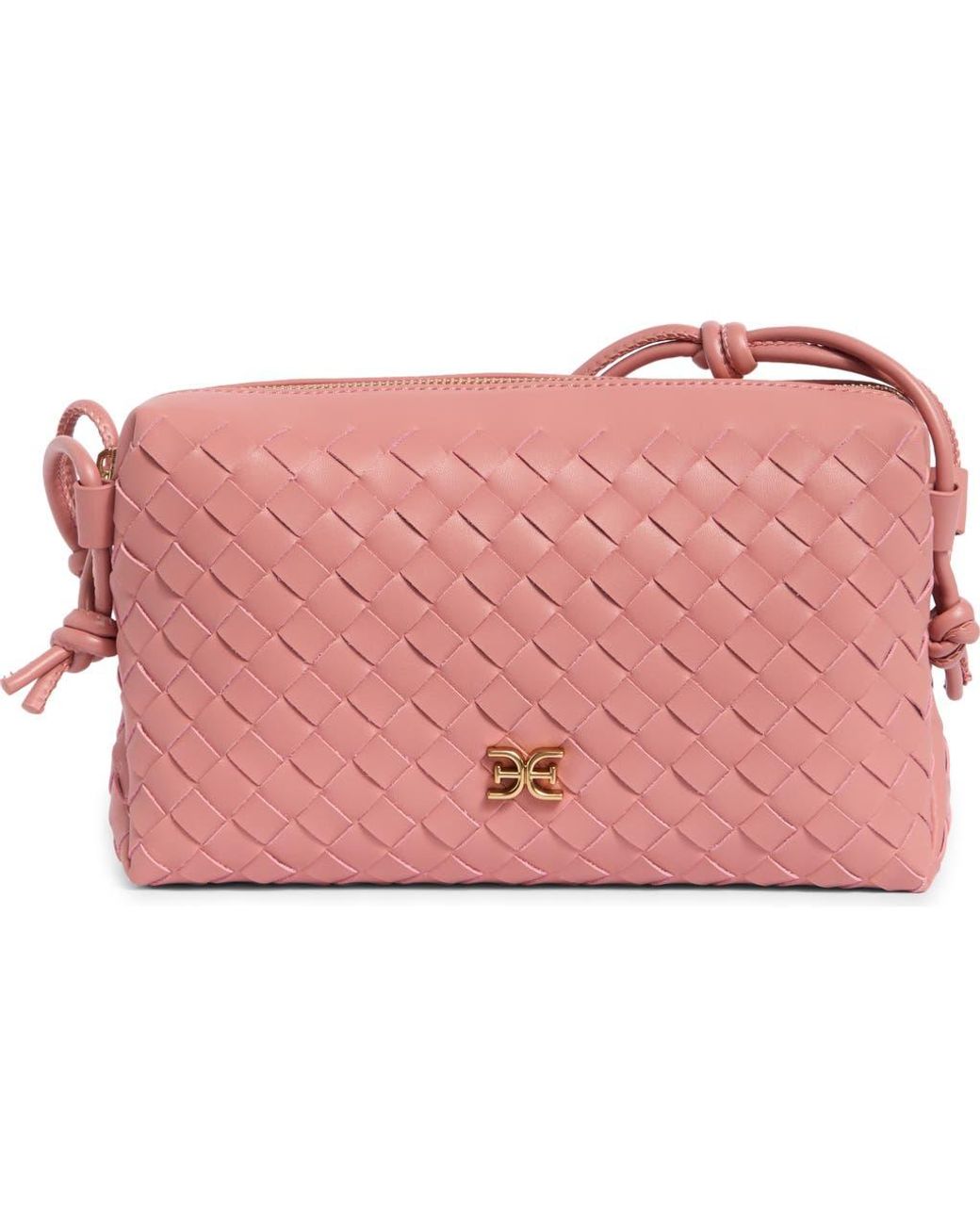 Sam Edelman Margo Small Woven Crossbody Bag in Pink | Lyst
