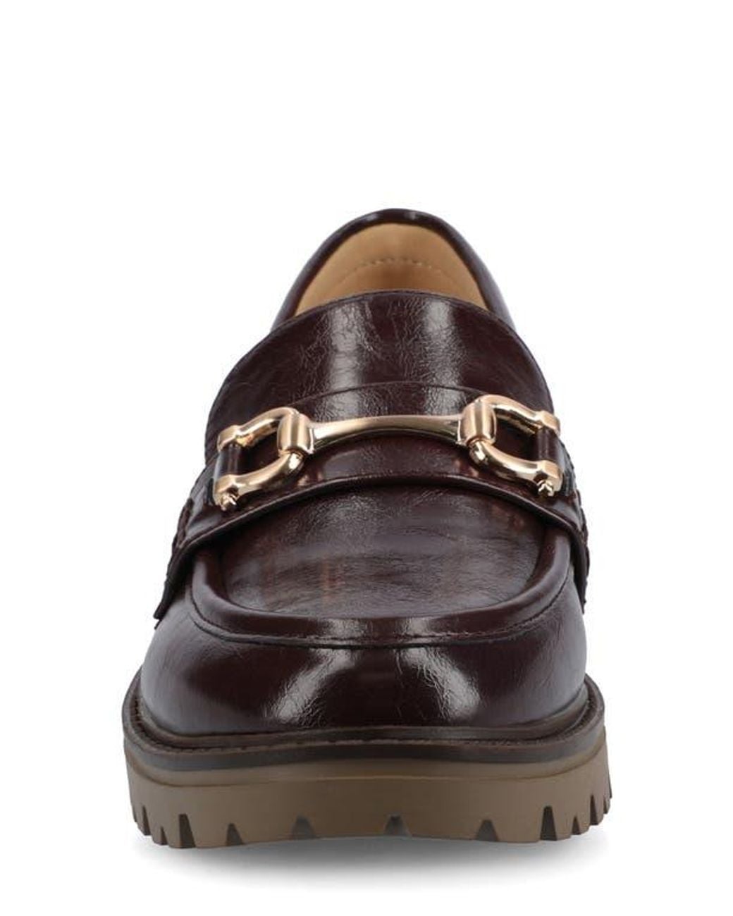 Journee Collection Jessamy Lug Loafer in Brown | Lyst