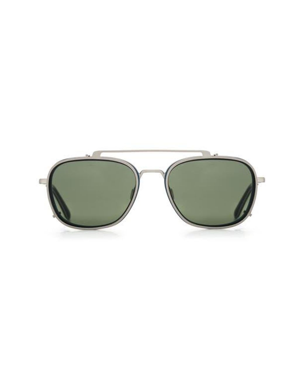 Vuarnet 54Mm Optique Clip On Aviator Sunglasses in Green for Men | Lyst