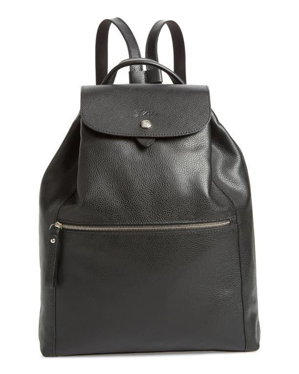 Longchamp Veau Leather Backpack in Black | Lyst
