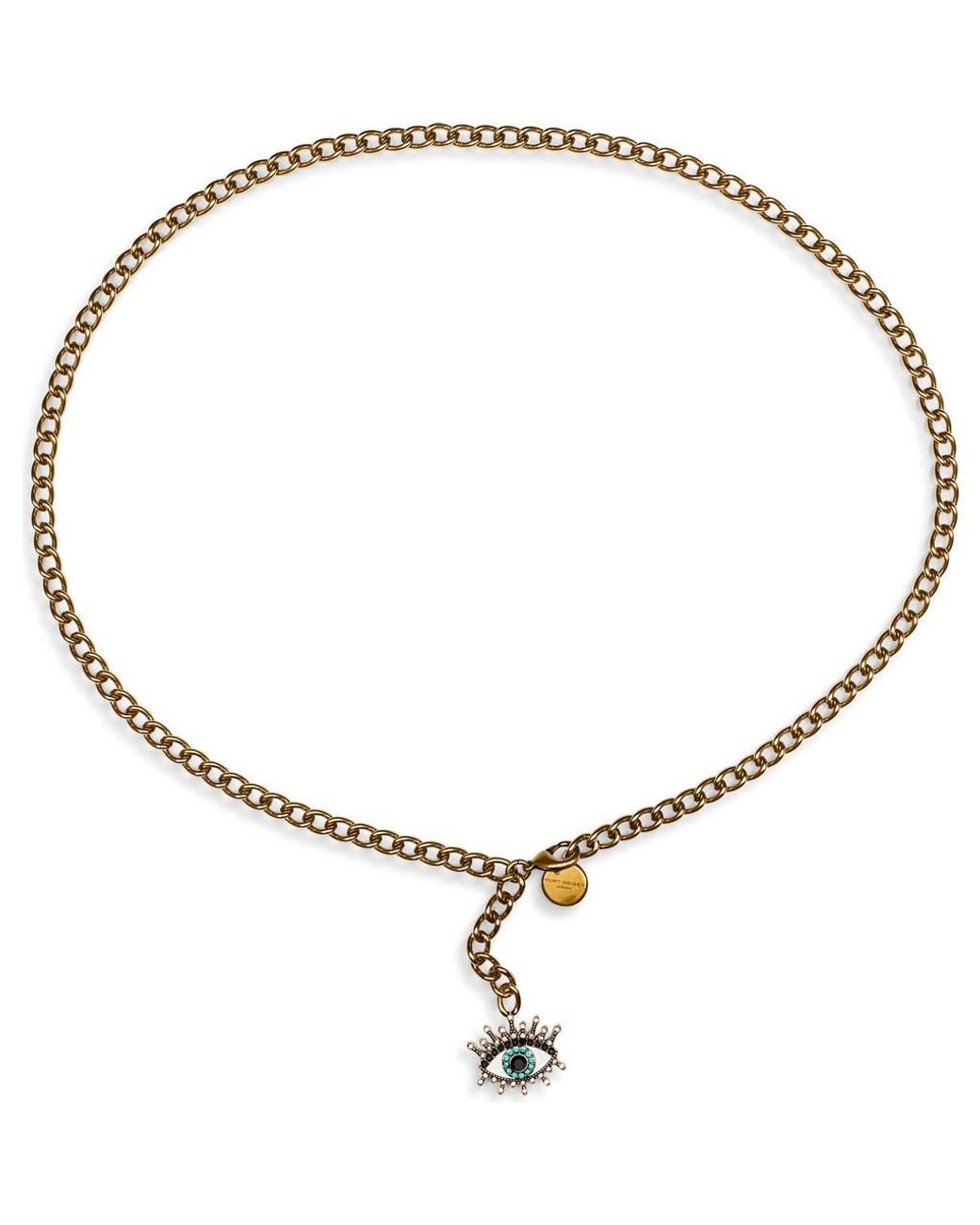 Kurt Geiger Evil Eye Belly Chain in Metallic | Lyst