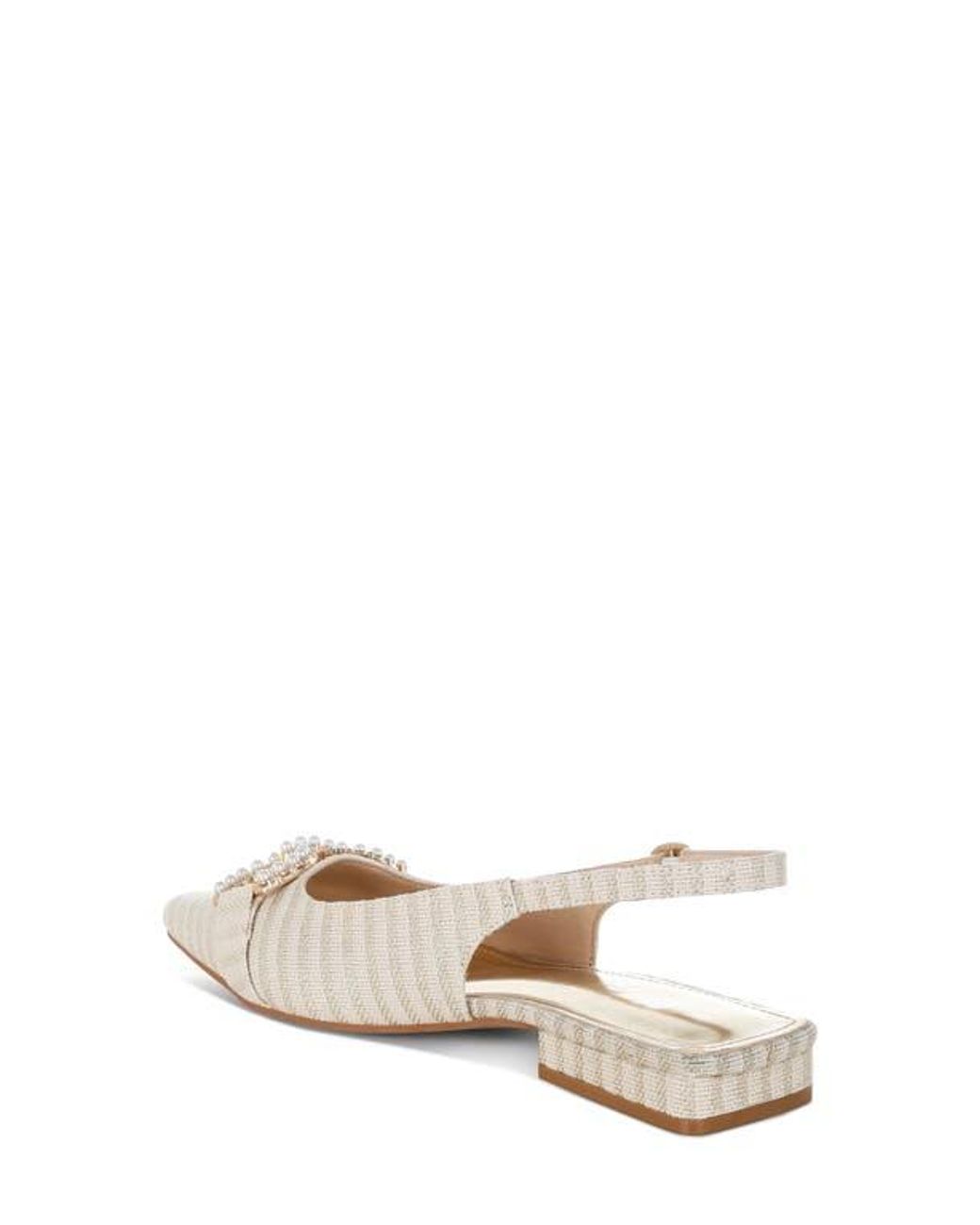 LONDON RAG Crina Slingback Flat in Natural | Lyst