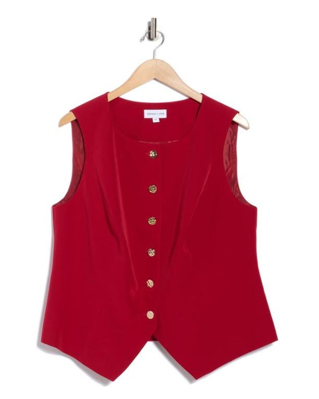Gemma Jane Hammered Button-Up Vest | Lyst