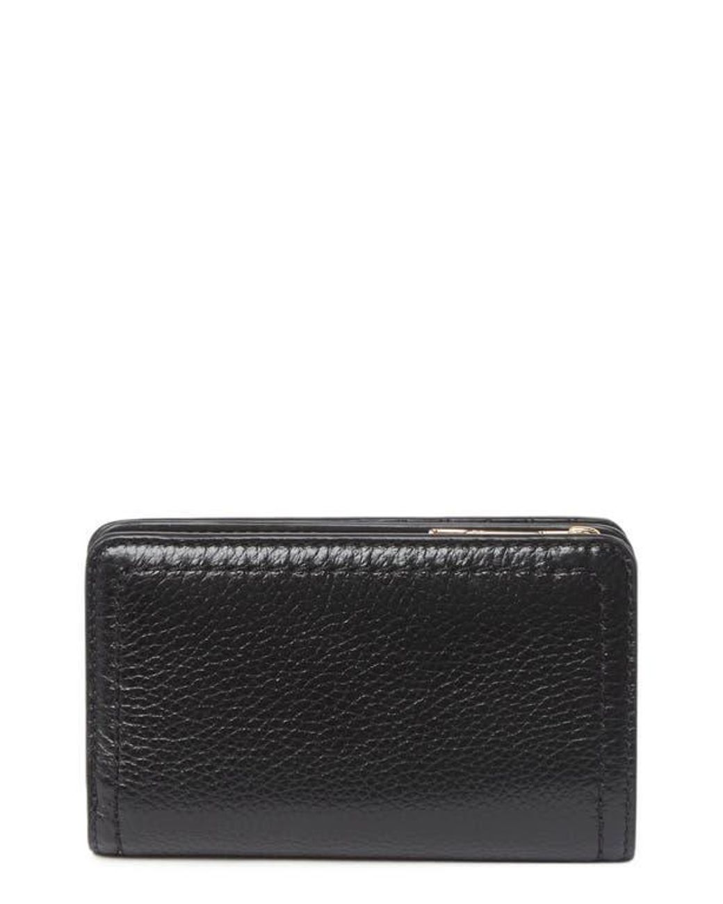 Marc Jacobs Topstitched Compact Zip Wallet in Gray | Lyst