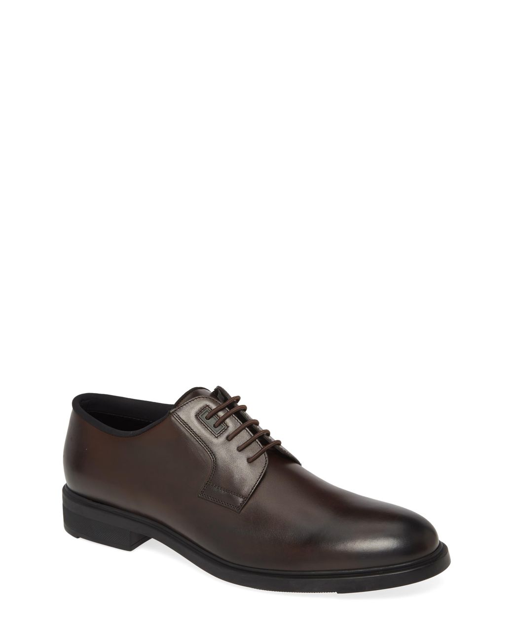 BOSS Italian-made Leather Derby Shoes With Outlast® Lining in Black for ...