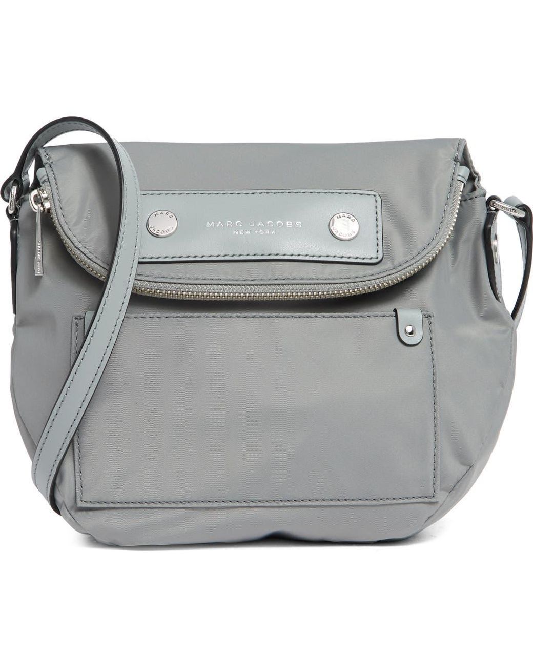 Marc Jacobs Preppy Nylon Mini Messenger Bag in Gray | Lyst