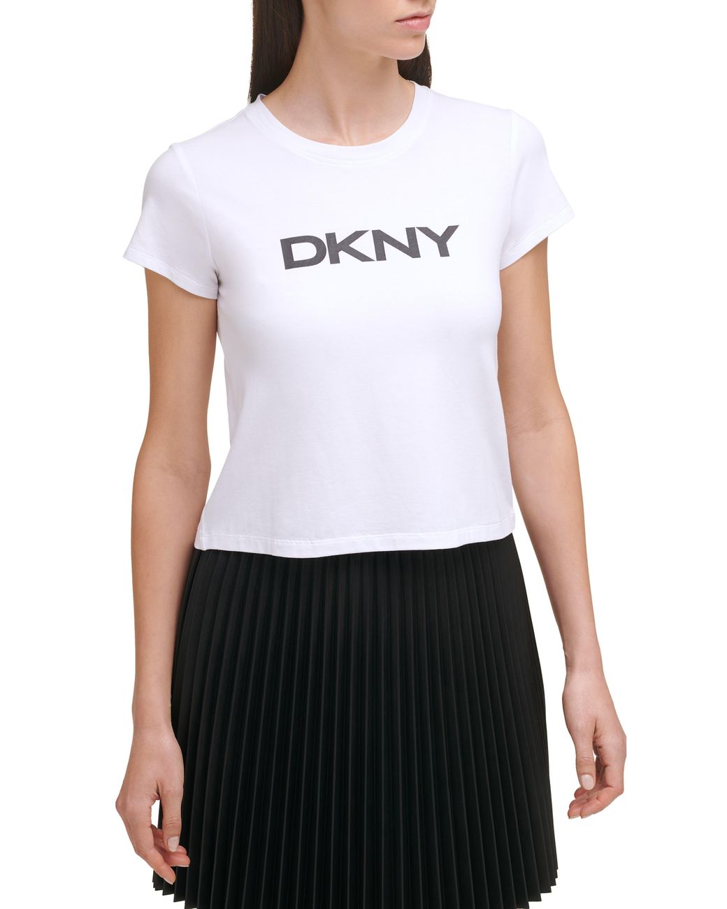 DKNY Logo Graphic T-shirt in White | Lyst