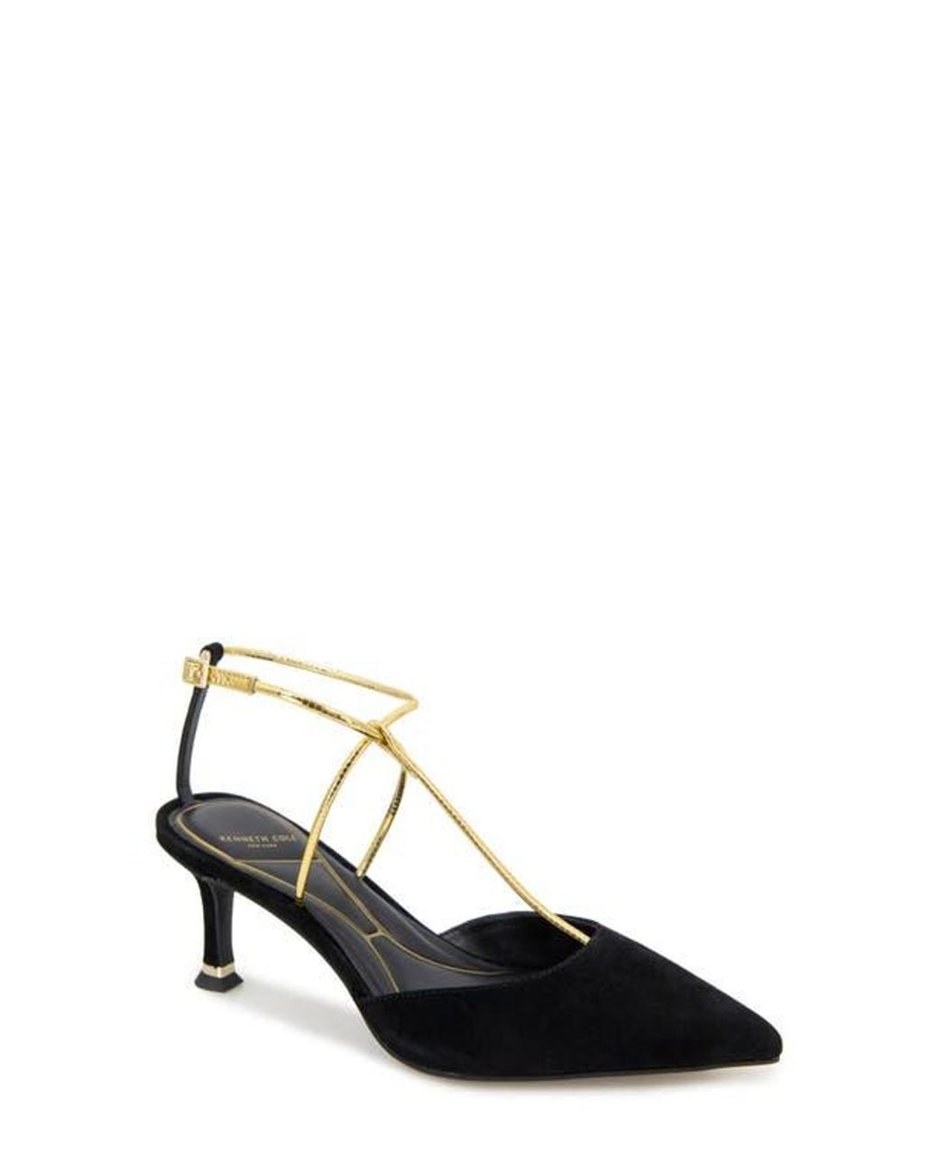 Kenneth Cole Umi Adjustable Leather Pumps in Black | Lyst