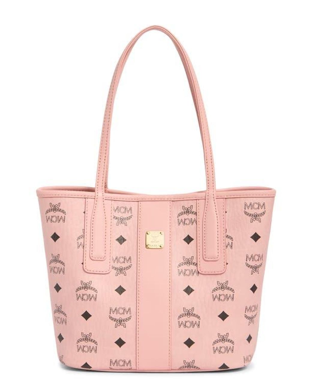 MCM Small Liz Leather Shopper in Pink | Lyst