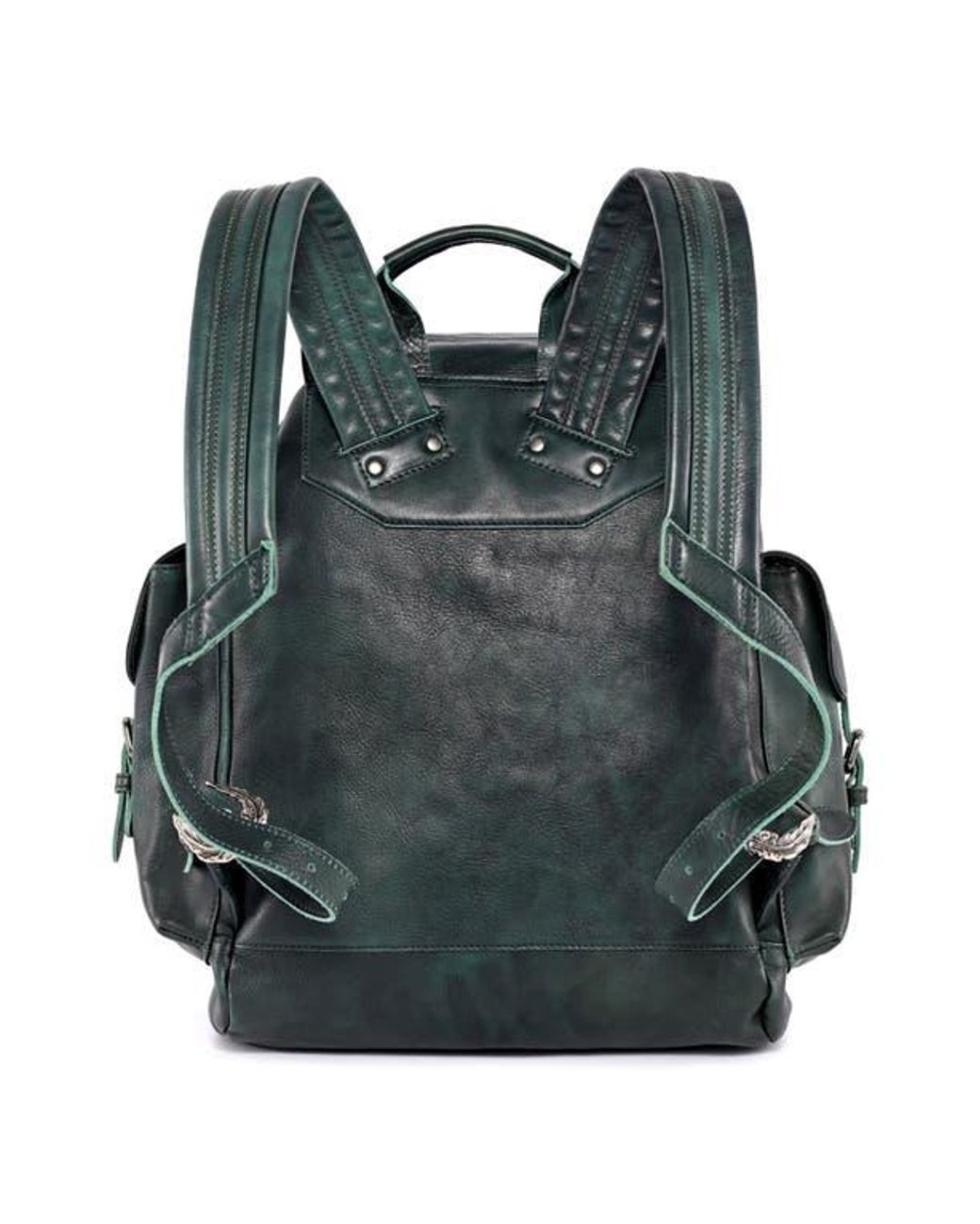 Old Trend Bryan Leather Backpack in Green | Lyst