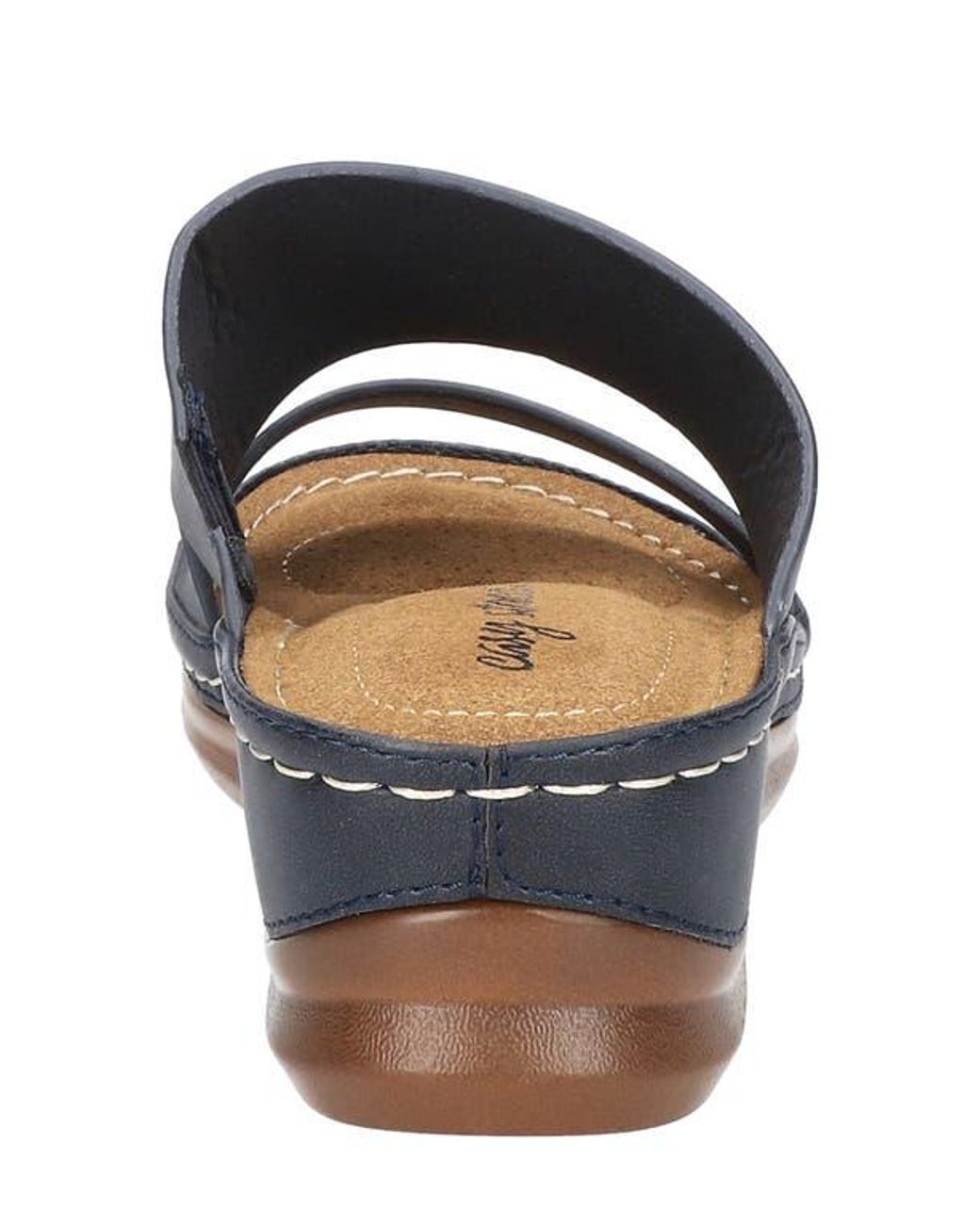Easy Street Larrain Wedge Slide Sandal in Blue | Lyst