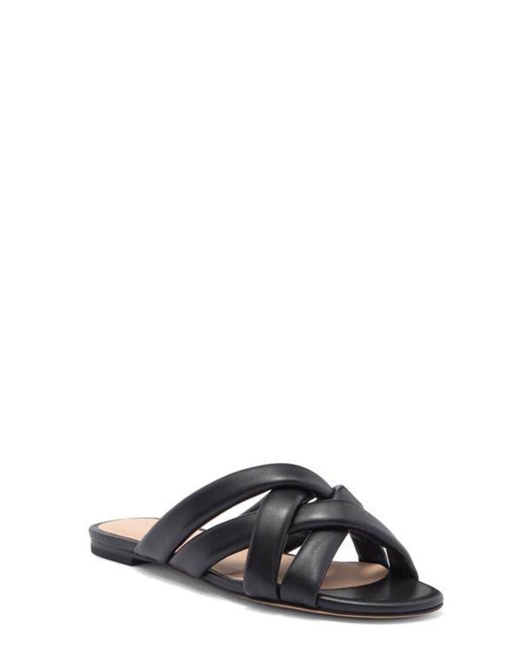 Stuart Weitzman Crossover Slide Sandal in Black | Lyst
