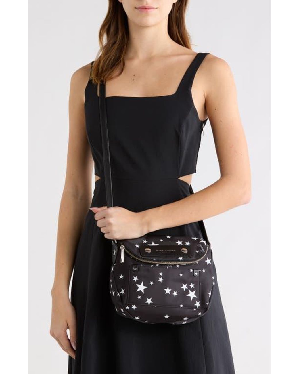 Marc Jacobs Star Print Preppy Nylon Mini Messenger Bag in Black | Lyst