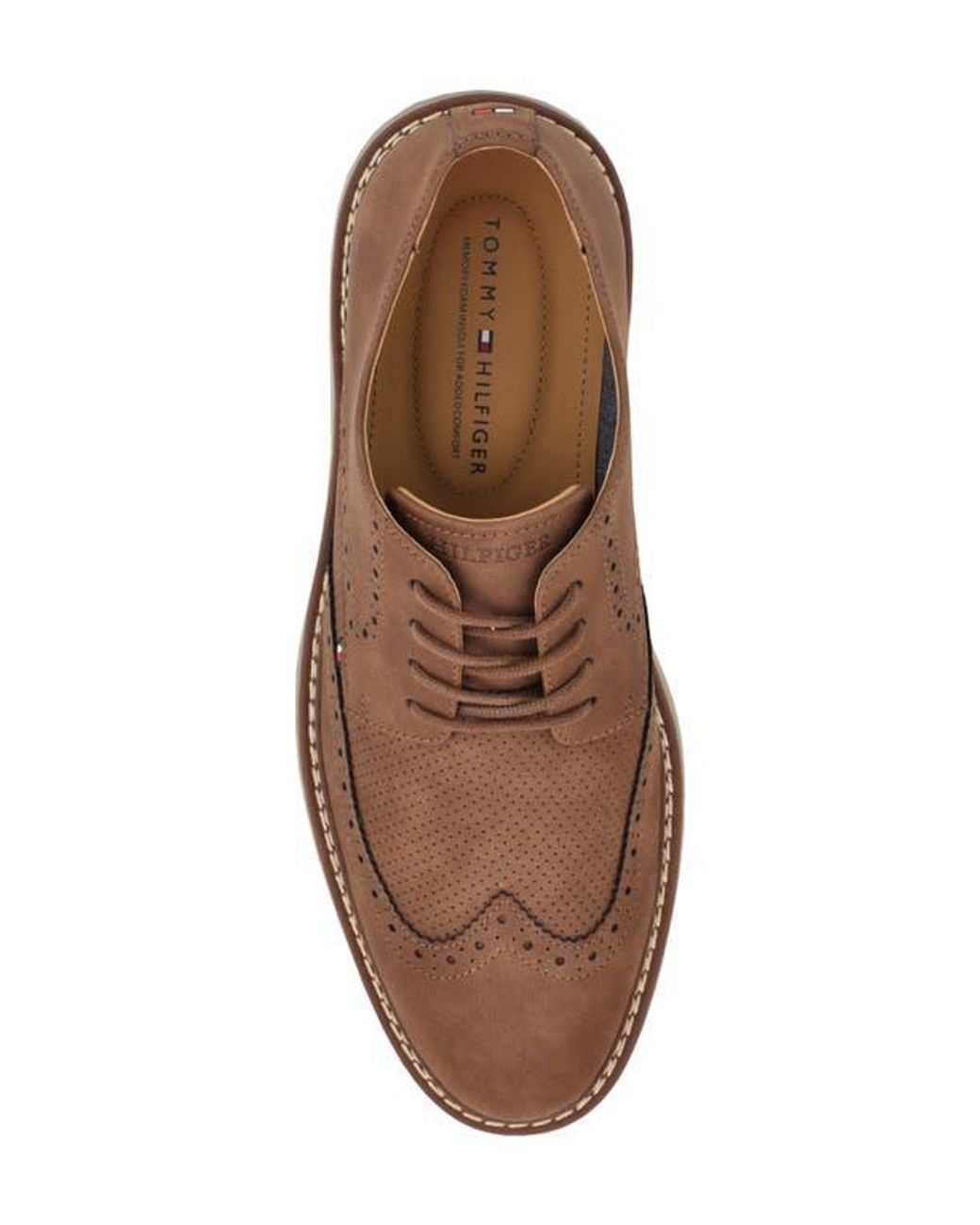 Tommy Hilfiger Hinede Wingtip Derby in Brown for Men | Lyst