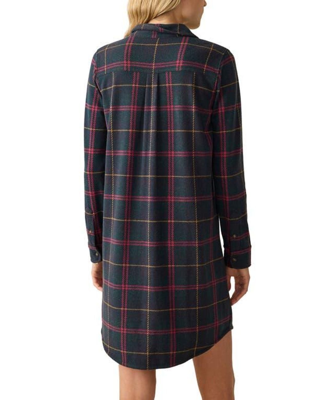 Faherty Legend Shirtdress in Blue | Lyst