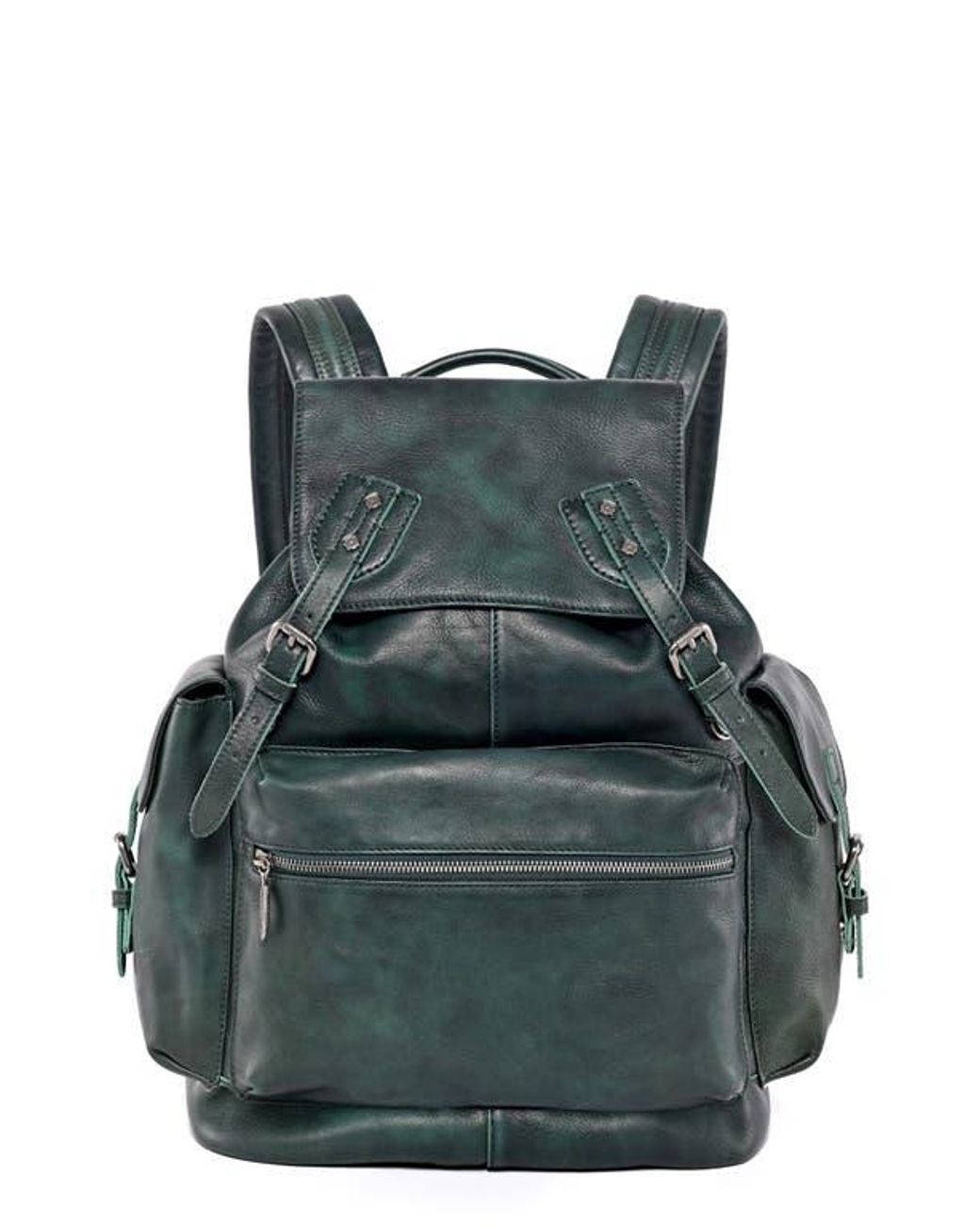 Old Trend Bryan Leather Backpack in Green | Lyst