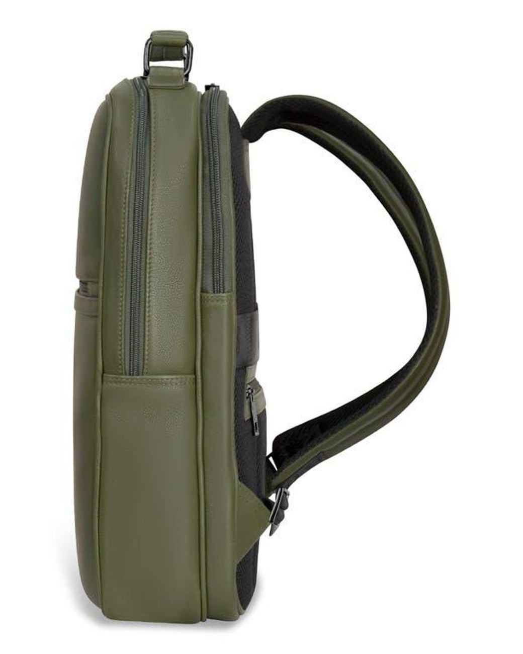 CHAMPS Compact Leather Travel Backpack in Green for Men | Lyst
