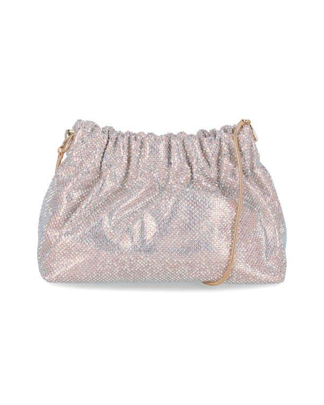 Jessica Mcclintock Leann Crystal Embellished Clutch in Pink | Lyst