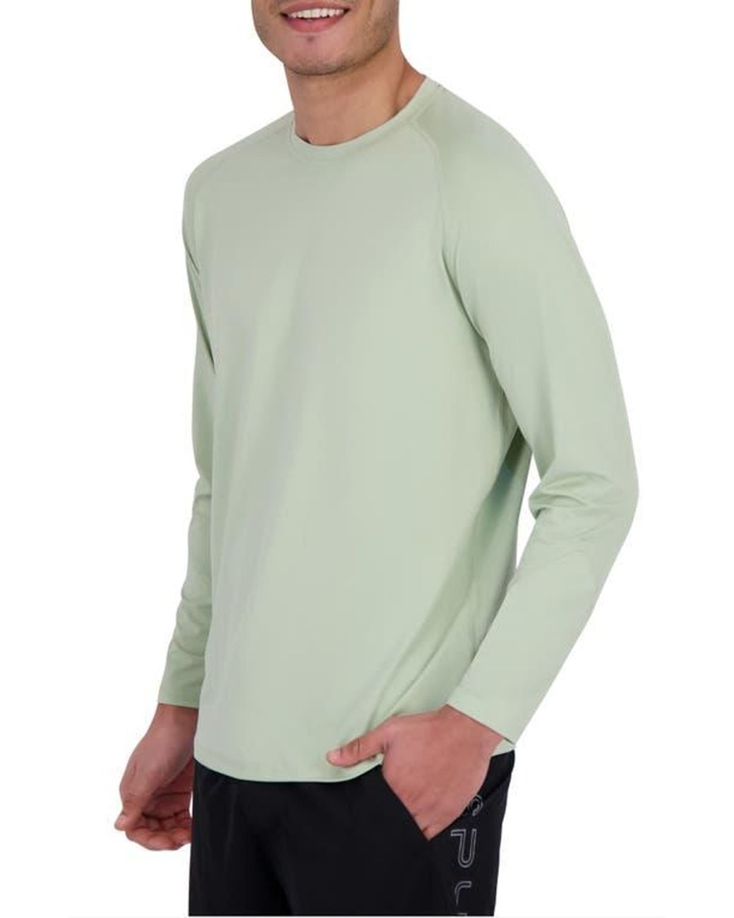 Spyder Long Sleeve Waffle Rashguard in Green for Men | Lyst
