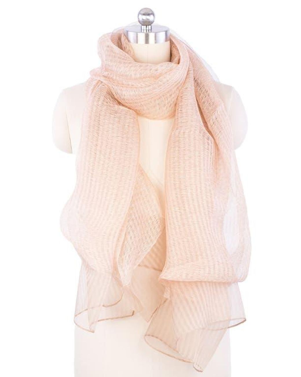Saachi Sheer Silk-Rayon Wrap Scarf in Brown | Lyst