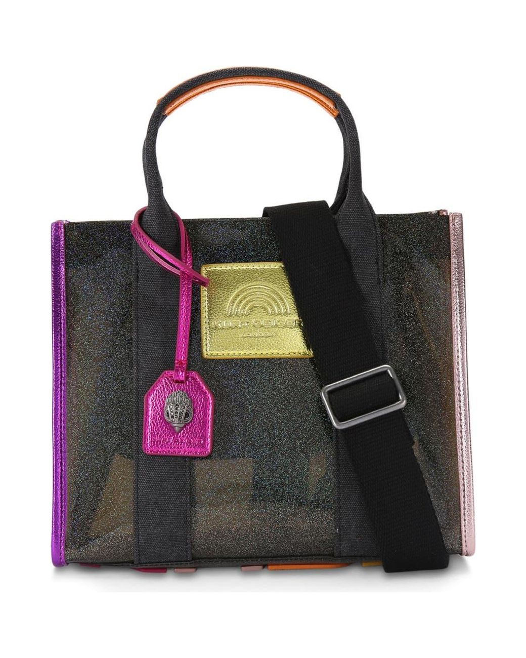 Kurt Geiger Small Southbank Clear Vinyl Tote in Black | Lyst