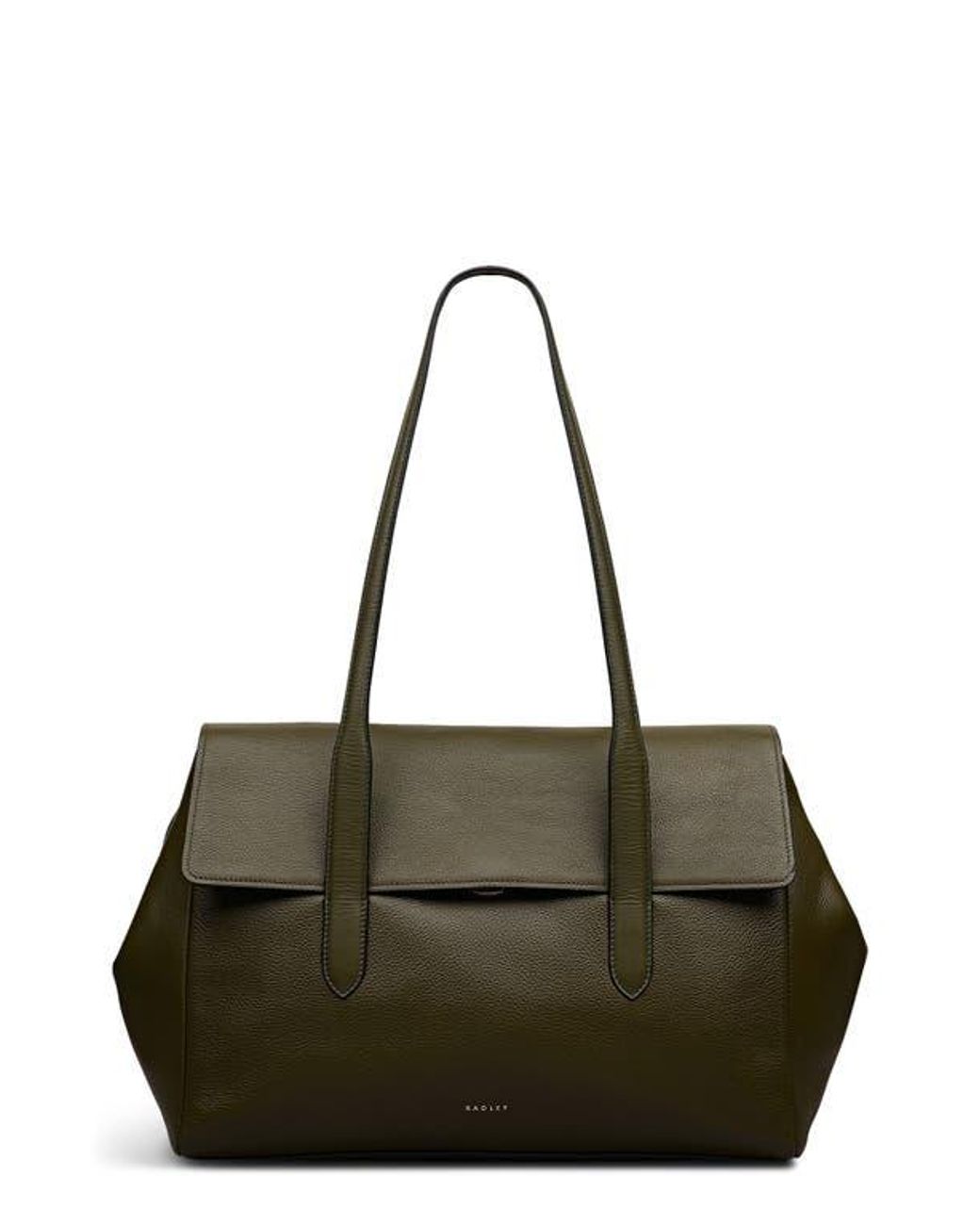 Radley Mayfair Lane Large Flapover Satchel Bag in Green | Lyst