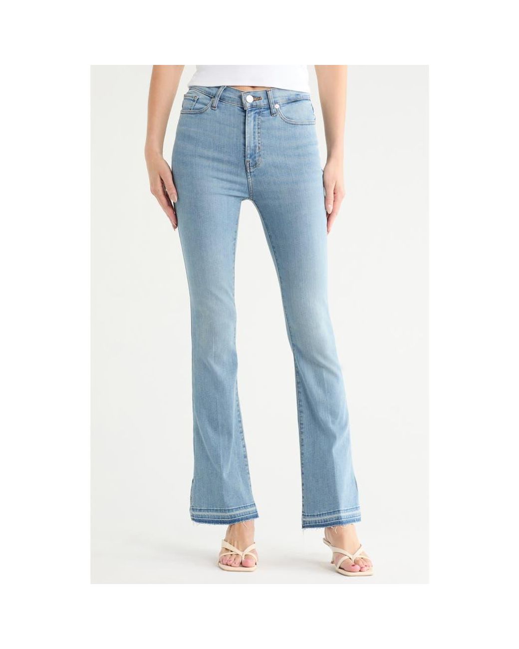 FRAME Easy Flare Leg Jeans in Blue | Lyst