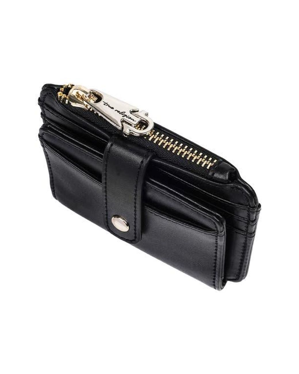 TRUE RELIGION Logo Bifold Wallet in Black | Lyst