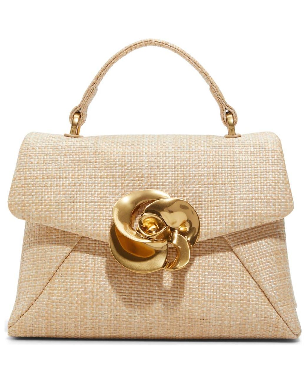 Ted Baker Poppy Rose Top Handle Satchel in Natural | Lyst