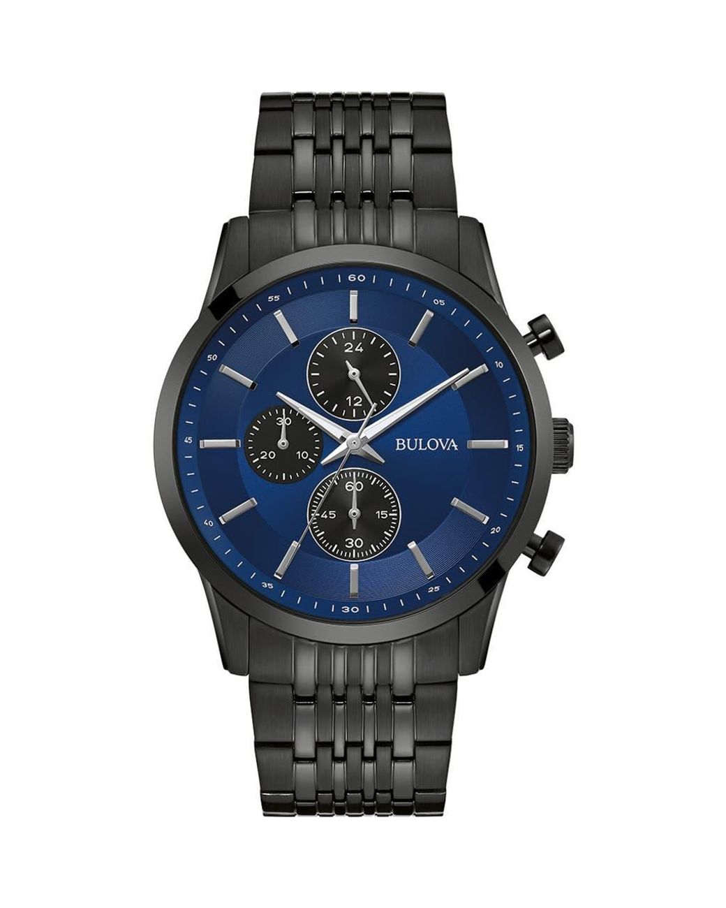 Bulova Stainless Steel Chronograph Quartz Bracelet Watch, 42Mm in Blue ...